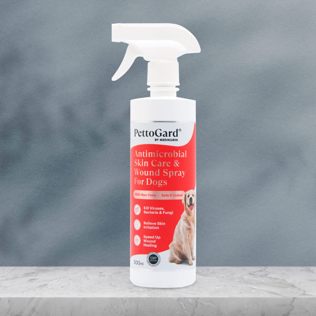 PettoGard Antimicrobial Skin Care & Wound Spray for Dogs
